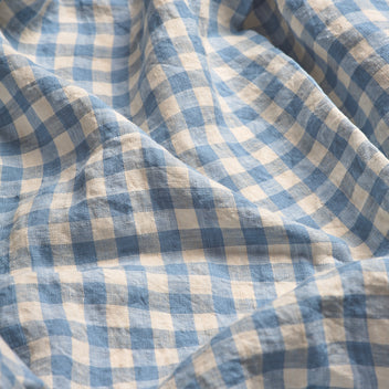 Cove Blue Martha Floral Cotton Frill Pillowcases (Pair) | Piglet in Bed US