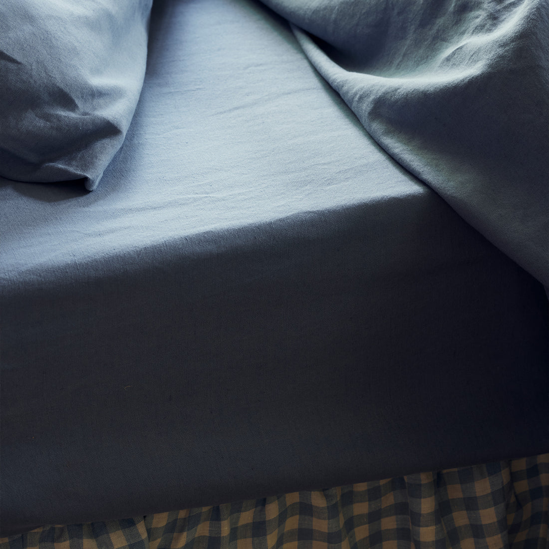 Dusk Blue Linen Blend Duvet Cover | Piglet in Bed US
