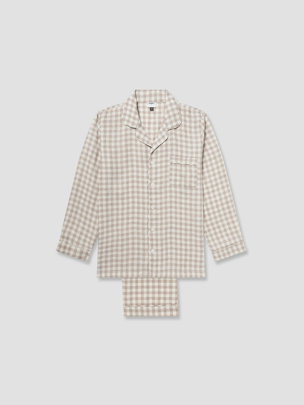 Men's Mushroom Gingham Pajama Set | Piglet in Bed US