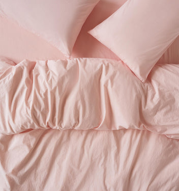 Poetic Pink Washed Cotton Percale Duvet Cover | Piglet in Bed US