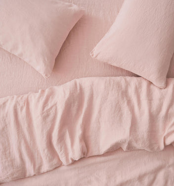 Rose 100% Linen Flat Sheet | Piglet in Bed US