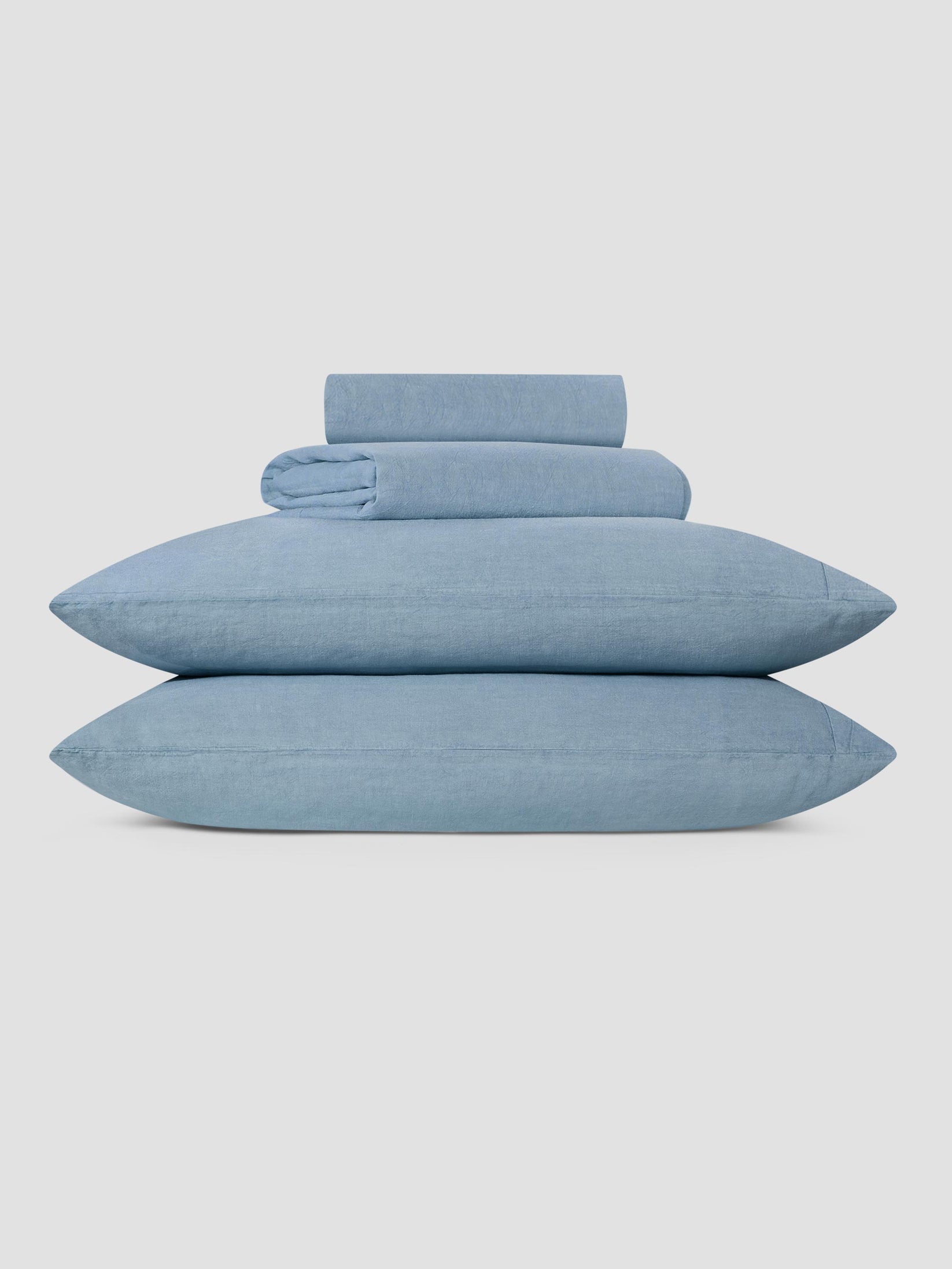 Dusk Blue Linen Blend Sheet Set | Piglet in Bed US