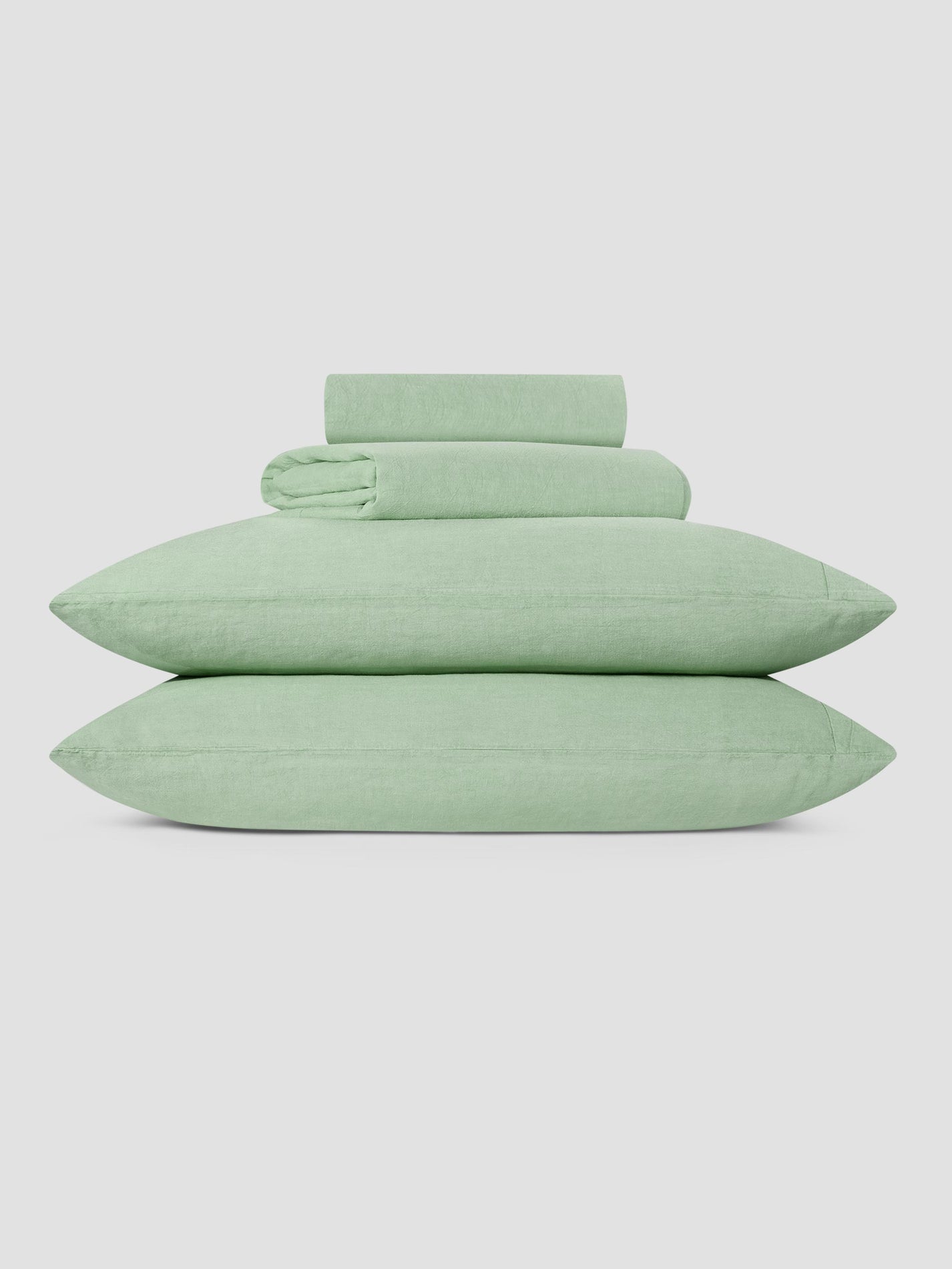 Sage Green Linen Blend Sheet Set | Piglet in Bed US