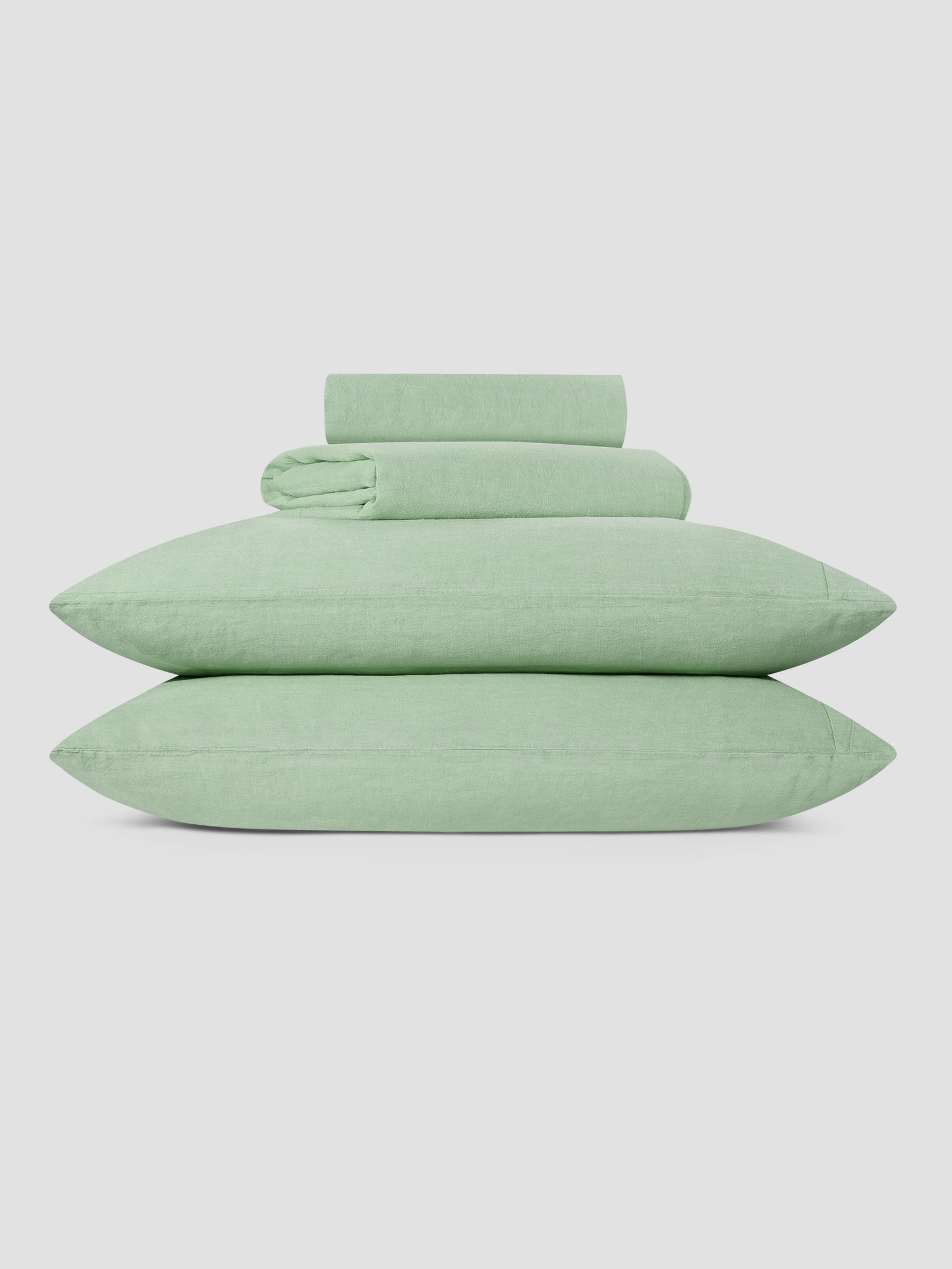 Sage Green 100% Linen Sheet Set | Piglet in Bed US