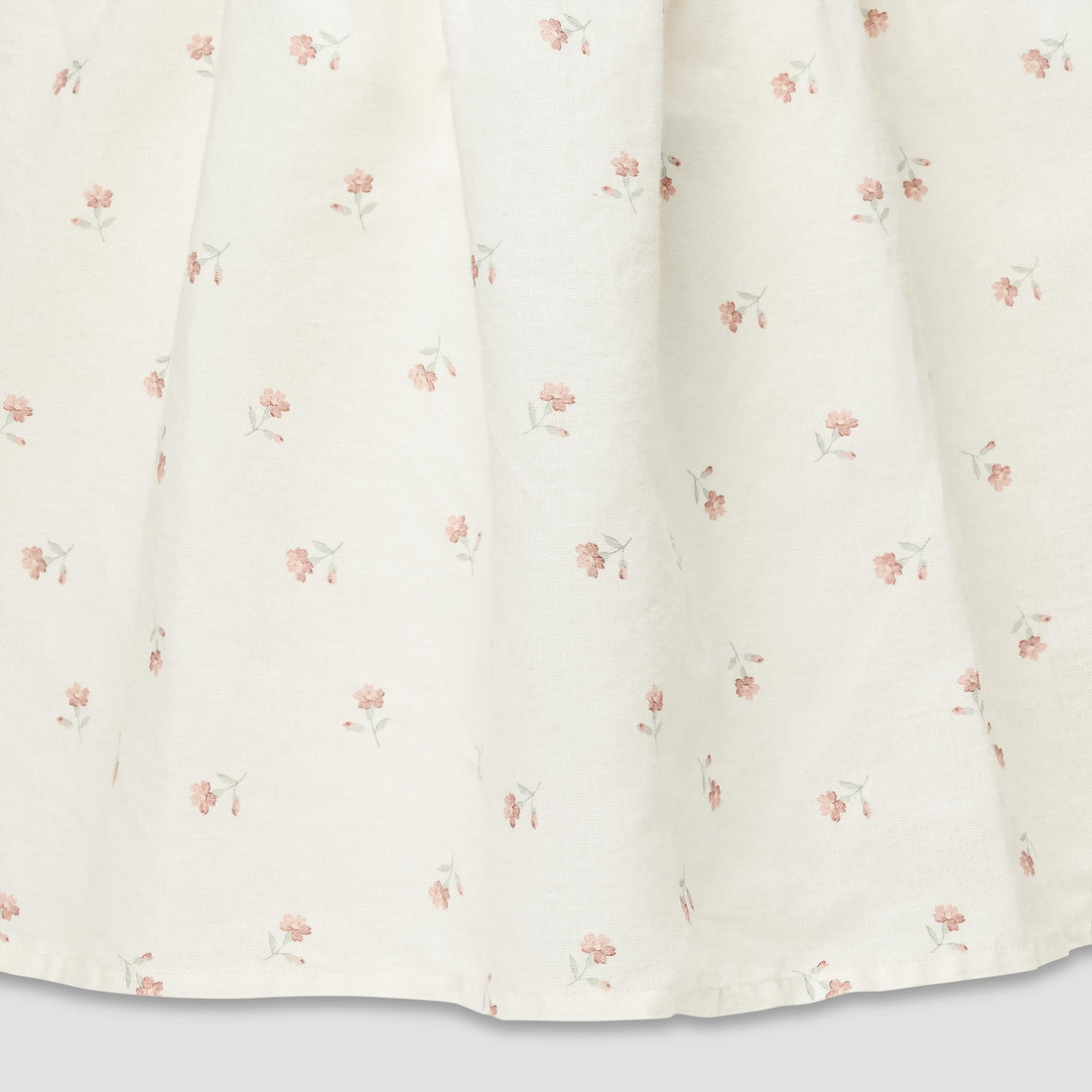 Warm Blue Gingham Linen Blend Bed Skirt | Piglet in Bed US