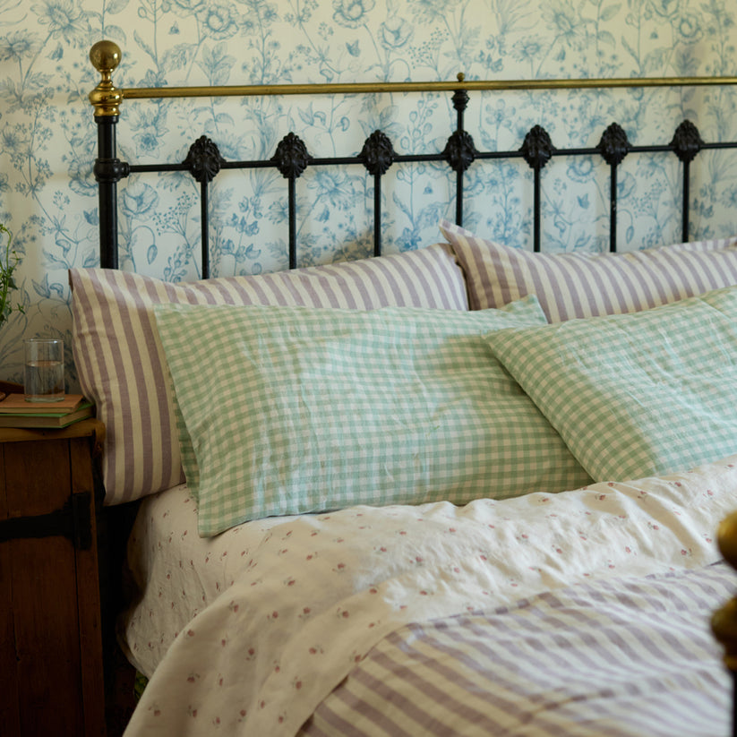Dusk Blue Linen Blend Duvet Cover | Piglet in Bed US