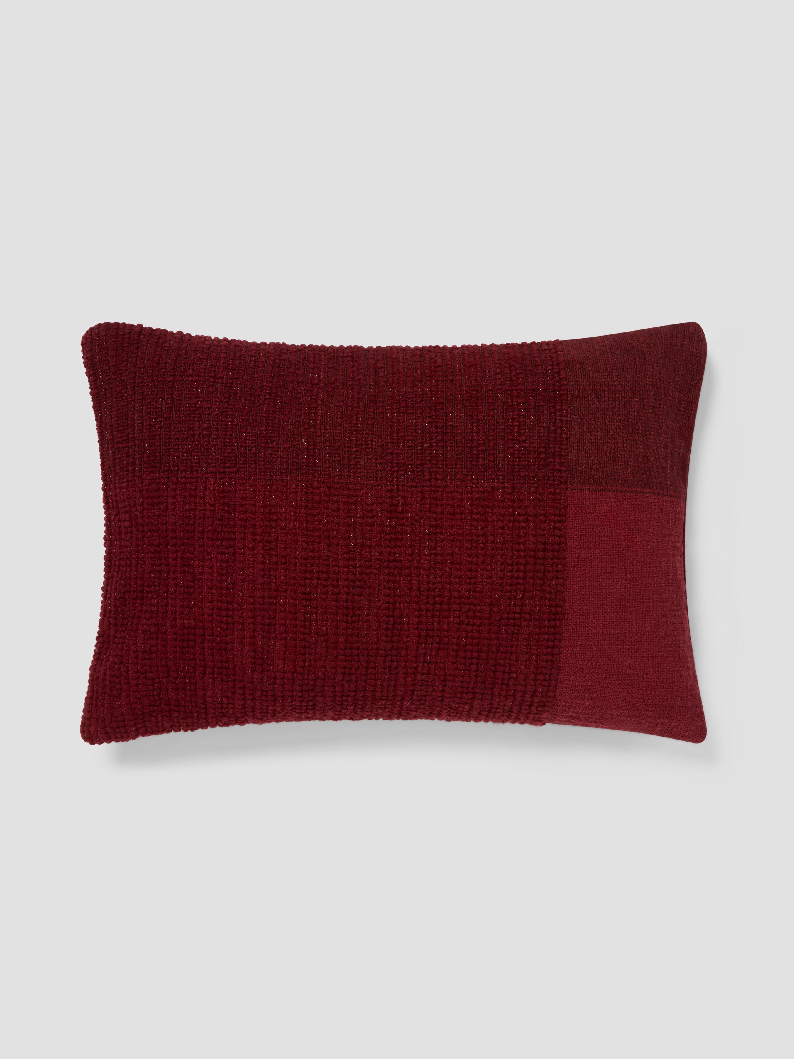 Rhubarb Soft Cross Weave Wool Rectangle Cushion Cover | Piglet in Bed US