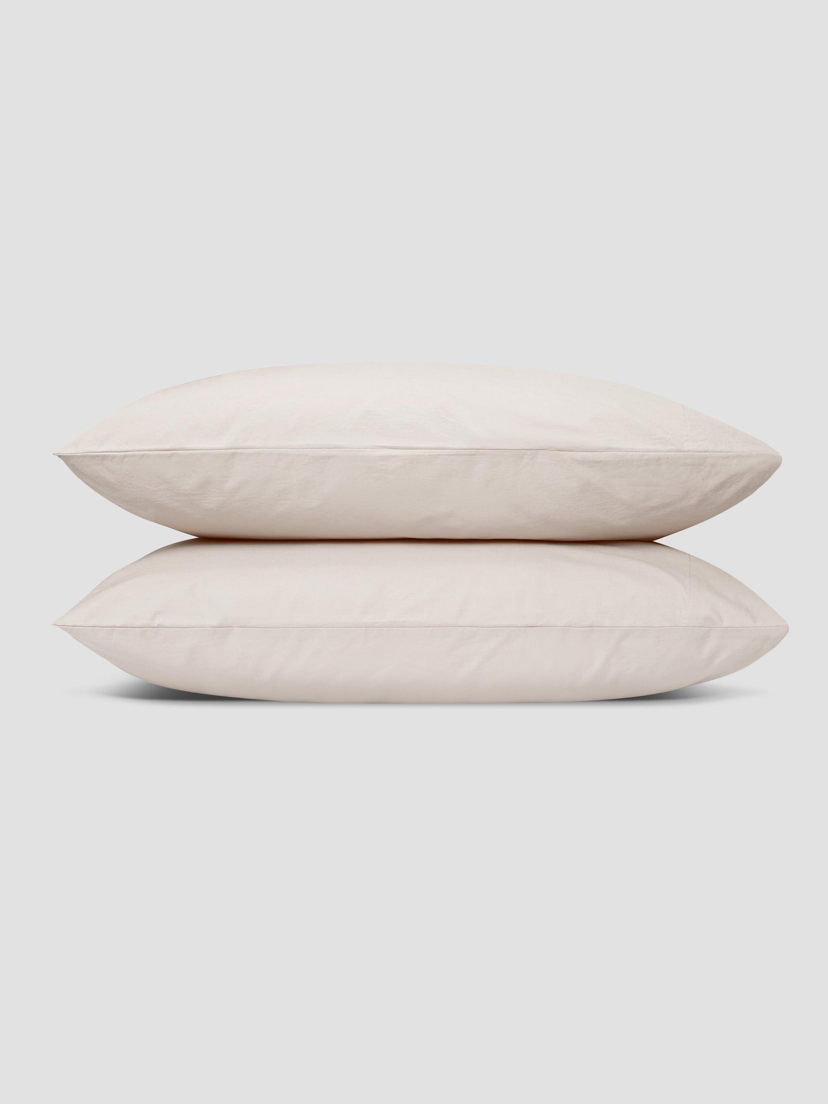 Parchment Washed Cotton Percale Pillowcases (Pair) | Piglet in Bed US