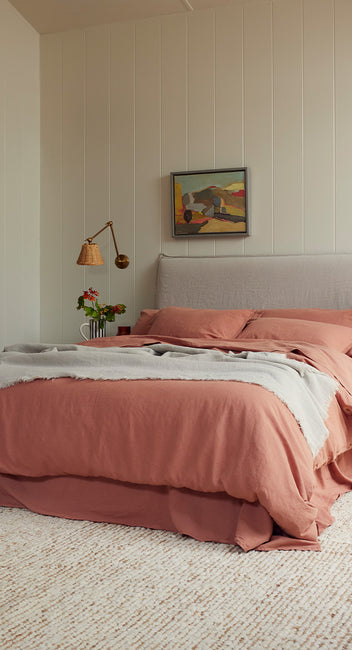 Warm Clay Linen Blend Duvet Cover | Piglet in Bed US