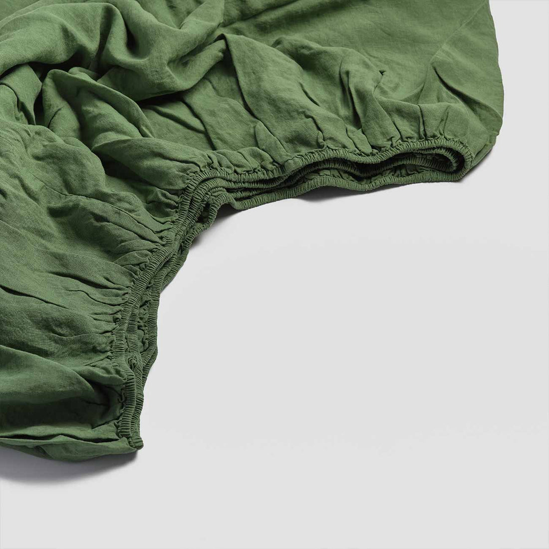 White Linen Fitted Sheet | Piglet in Bed US
