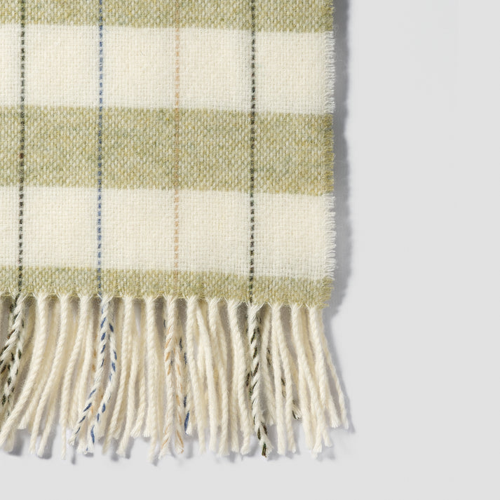 Apple Checked Stripe Wool Blanket | Piglet in Bed US
