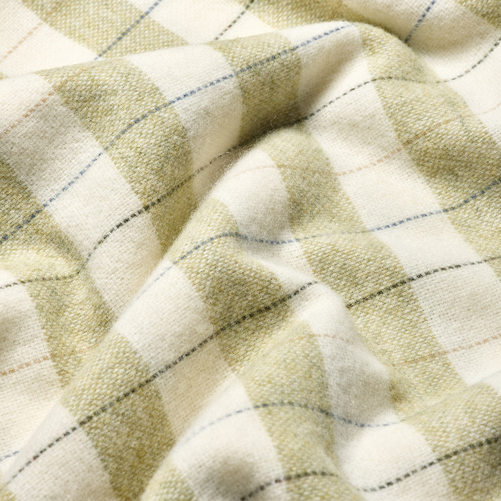Apple Checked Stripe Wool Blanket | Piglet in Bed US
