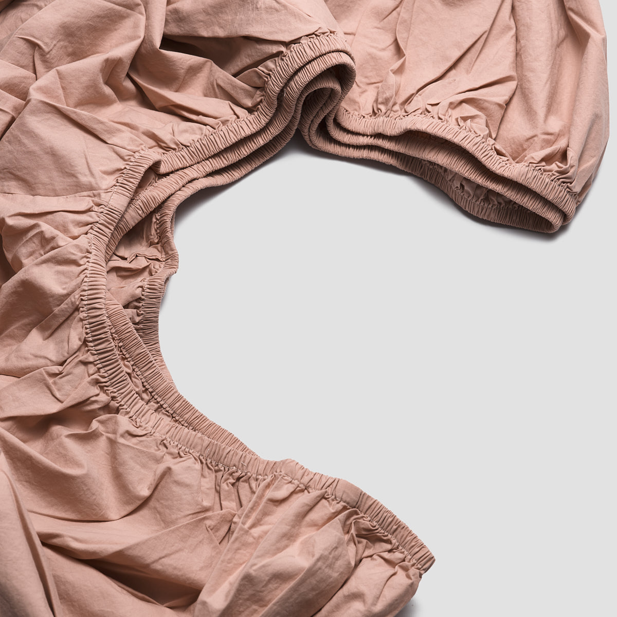 French Rose Washed Cotton Percale Fitted Sheet | Piglet in Bed US