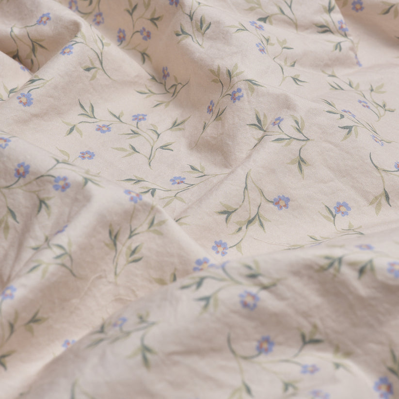 Spring Sprig Cotton Flat Sheet | Piglet in Bed US
